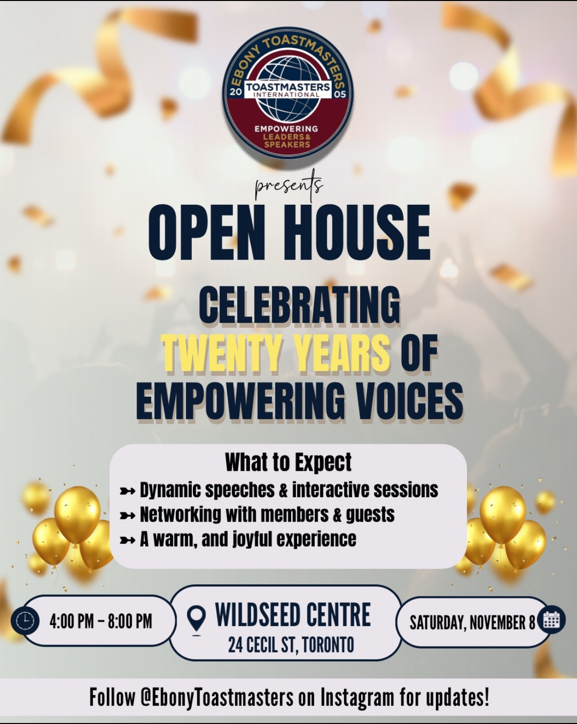 Ebony Toastmasters 20th Anniversary and Open House Celebration ...