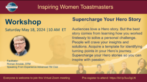 Supercharge Your Hero Story -A Workshop at Inspiring Women Toastmasters ...
