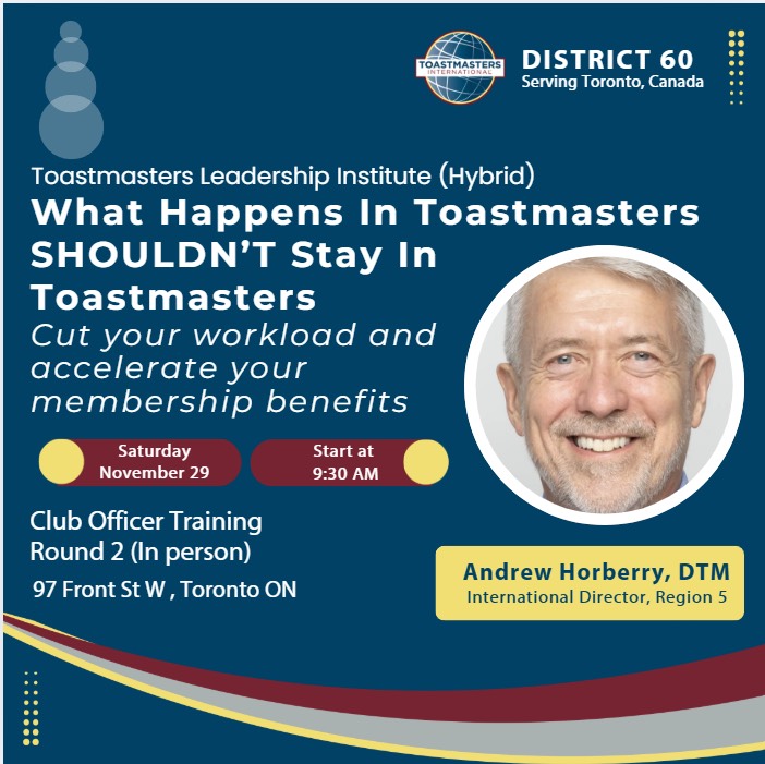 Toastmasters Leadership Institute - Round 2 (Club Officer Training ...