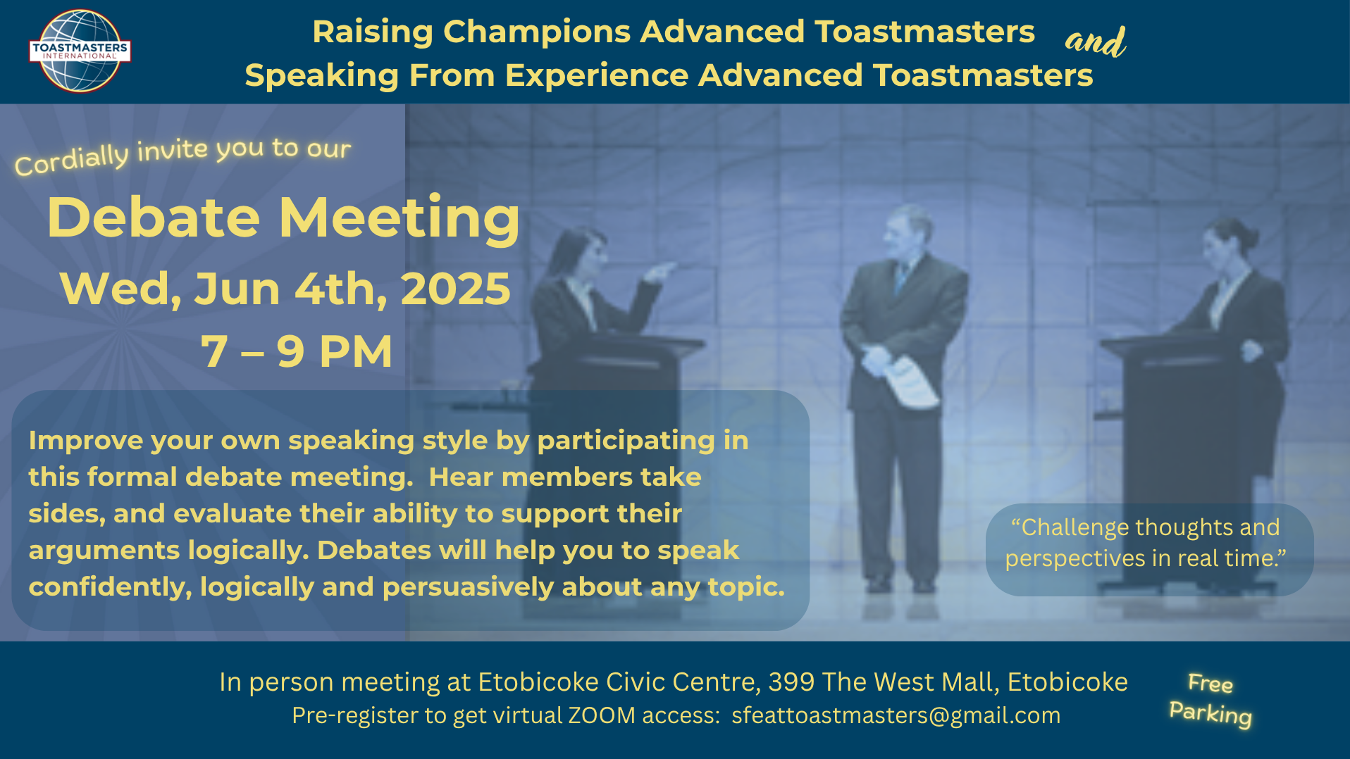 Debate Meeting Presented by SFEAT & RCAT - District 60 serving Toronto ...
